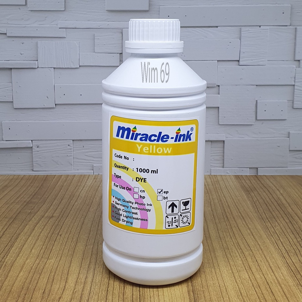 Jual Tinta Printer Literan 1 Liter Epson Yellow / Dye Ink / Miracle Ink ...