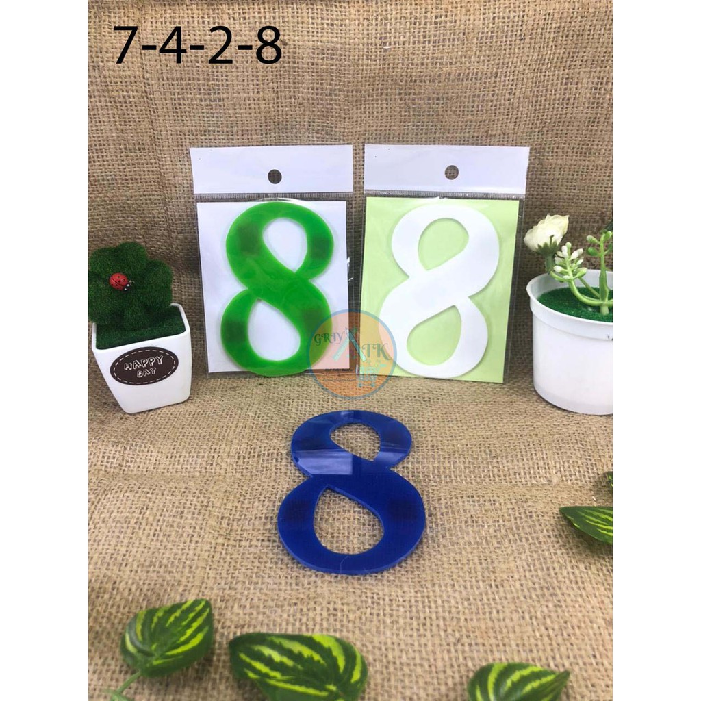 Jual Label Akrilik Sign Board Nomor Rumah Model Angka Rumah Dinding No ...