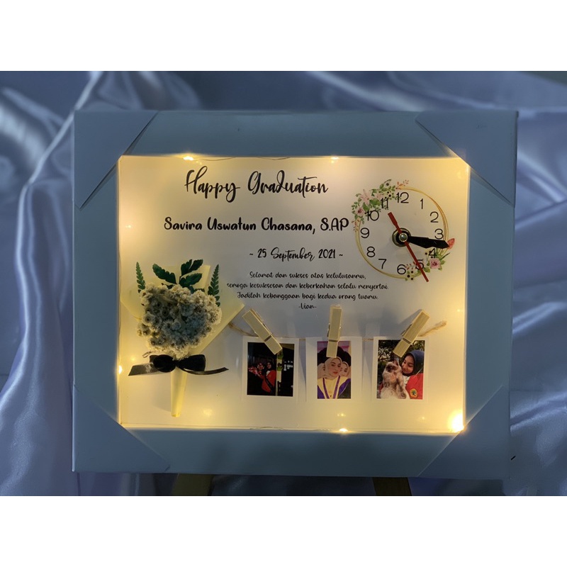 Jual Kado Unik Wedding / Ulta / Graduation Pop Up Frame Flower in frame ...