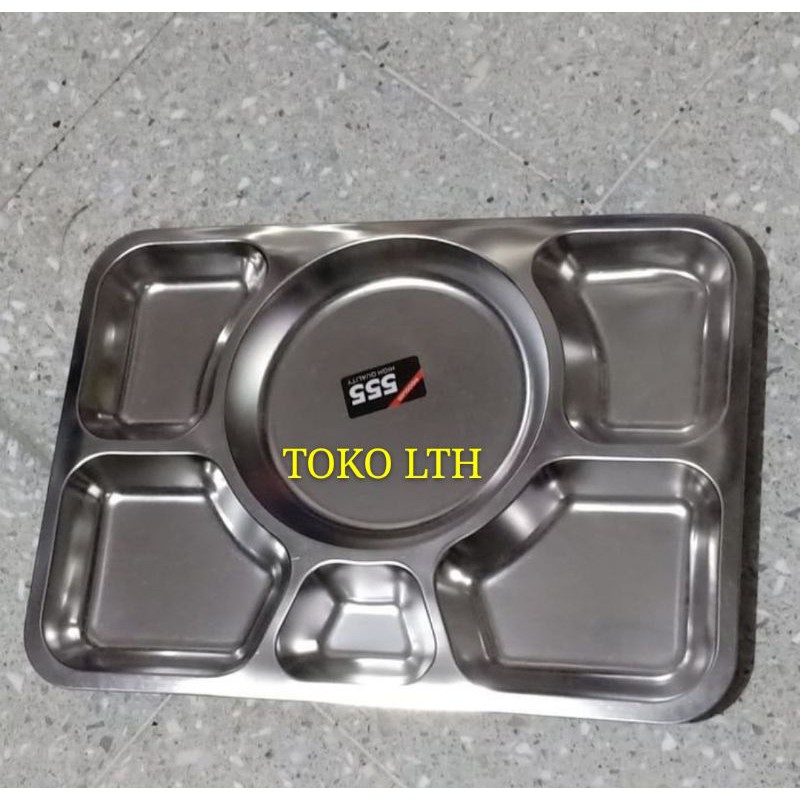 Jual FOOD TRAY STAINLESS / NAMPAN SEKAT / KOTAK MAKAN / TEMPAT MAKAN ...