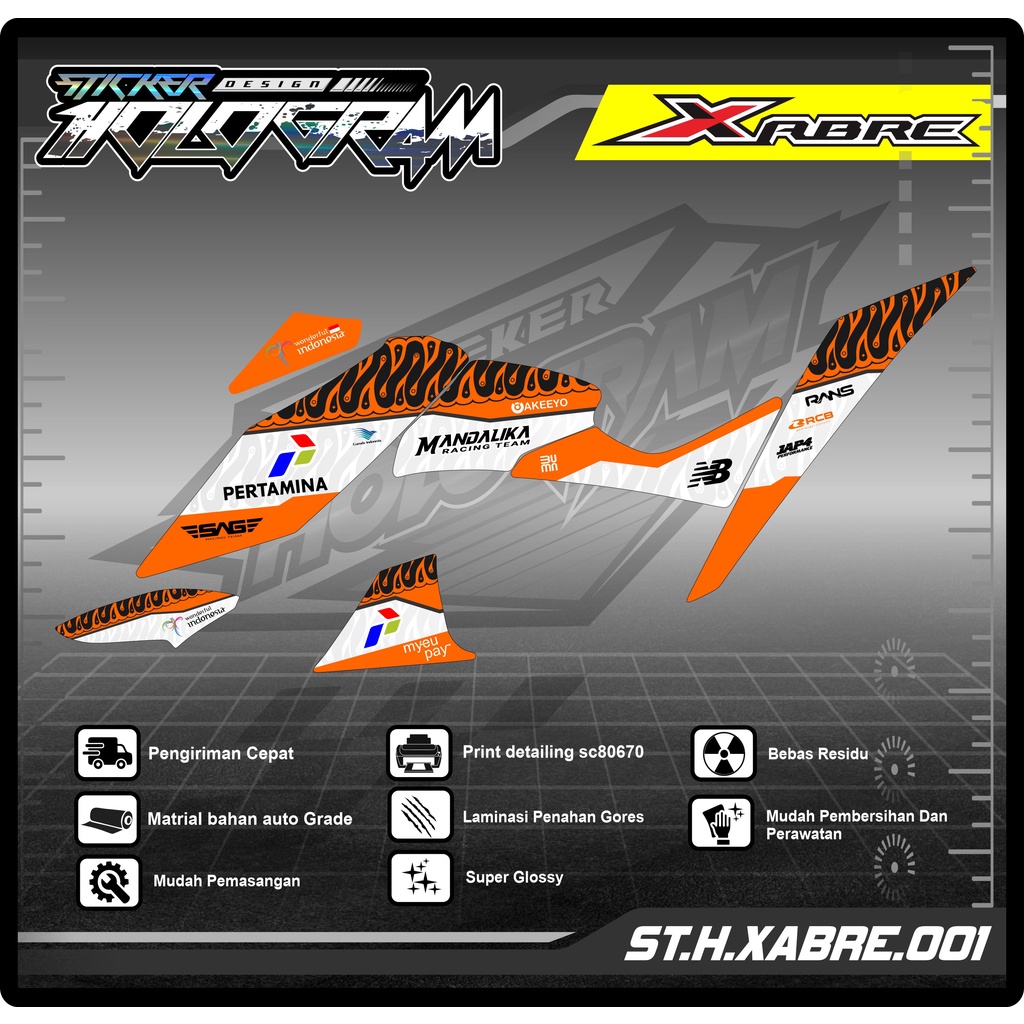 Jual XABRE STICKER STRIPING XABRE STIKER MOTOR YAMAHA XABRE LIST ...
