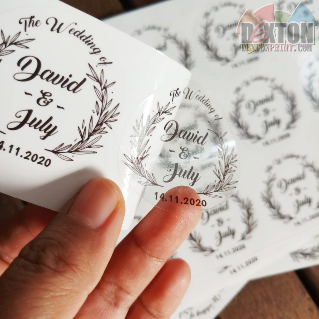 Jual 1 PACK Sticker Transparan Bening Stiker Bulat Label Souvenir ...