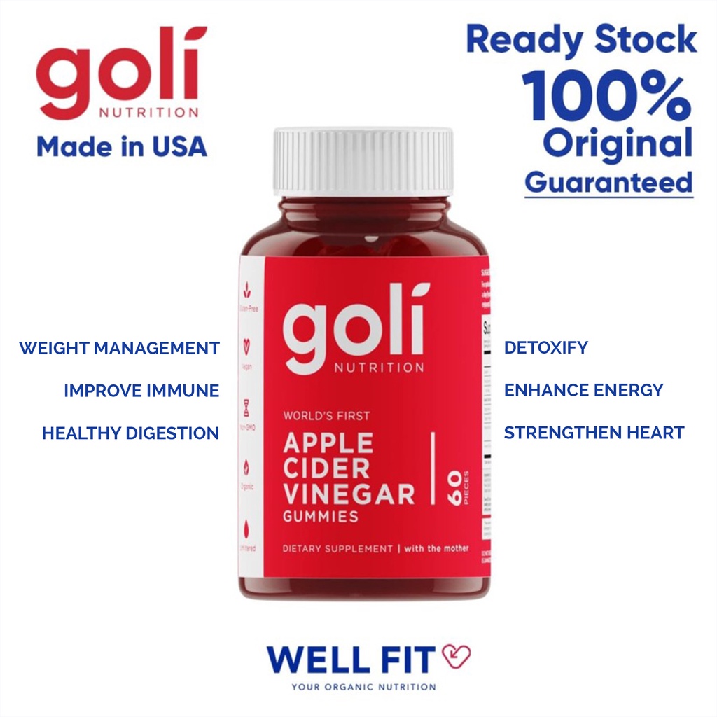 Jual Official GOLI ACV (Apple Cider Vinegar) Gummy | Shopee Indonesia