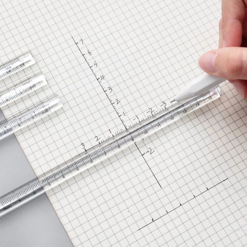 Jual PANMOMO Triangular Prism Clear Ruler Stick 15 cm | Shopee Indonesia