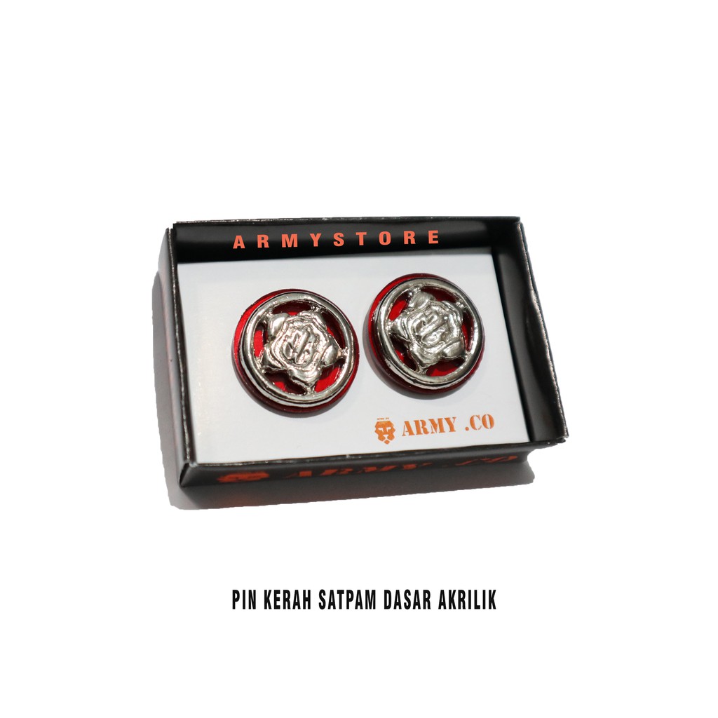 Jual pin kerah/monogram satpam silver dasar akrilik | Shopee Indonesia