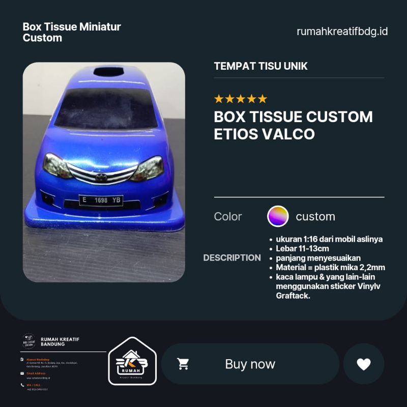 Jual BOX TISSUE CUSTOM ETIOS VALCO | Shopee Indonesia