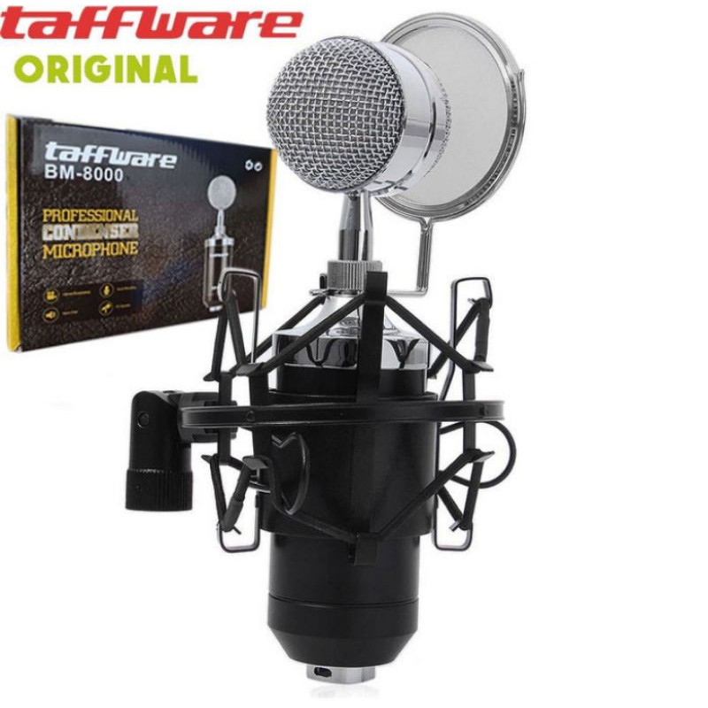 Jual MICROPHONE TAFFWARE BM8000 / BM8000 - MIC CONDENSER ORIGINAL ...
