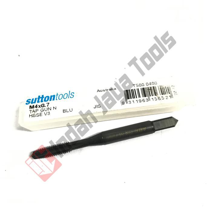 Jual Baru Sutton Po M4 X 0.7 Tap Mesin Lurus - Machine Hss E Blue 4 X 0 ...