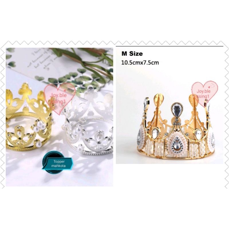 Jual TOPPER ORNAMEN MAHKOTA CROWN MUTIARA PER PCS/HIASAN RAMBUT MAHKOTA ...