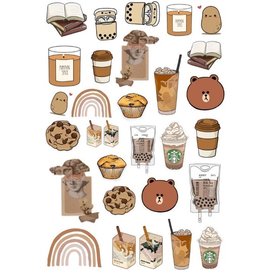 Jual [HNR] (Bisa COD) Sticker Aesthetic | Sticker Tumblr | Sticker HP ...