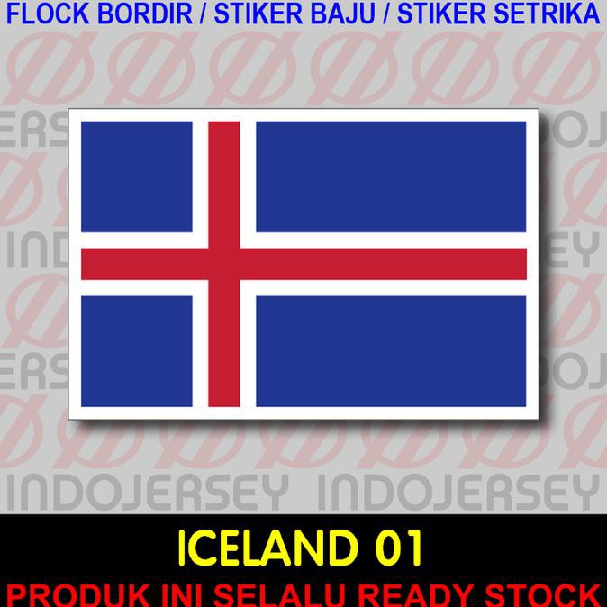 Jual Open Ds Patch Badge Flock Bordir Bendera - Islandia Iceland 01 ...