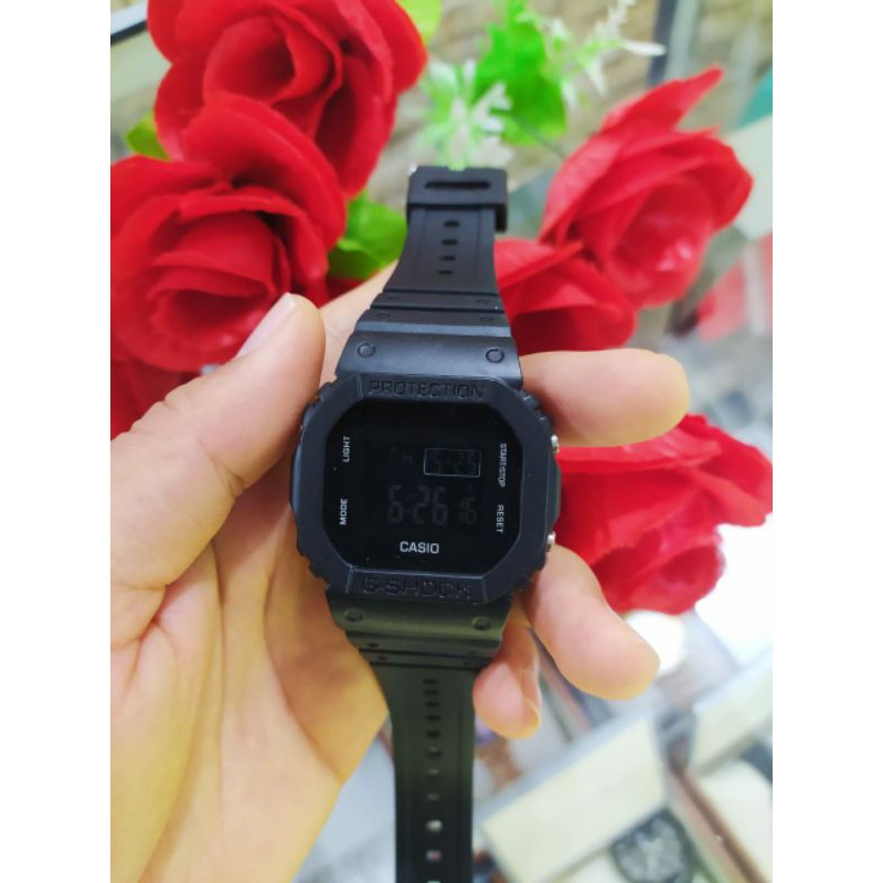 Jual casio full black digital modifikasi tahan air | Shopee Indonesia