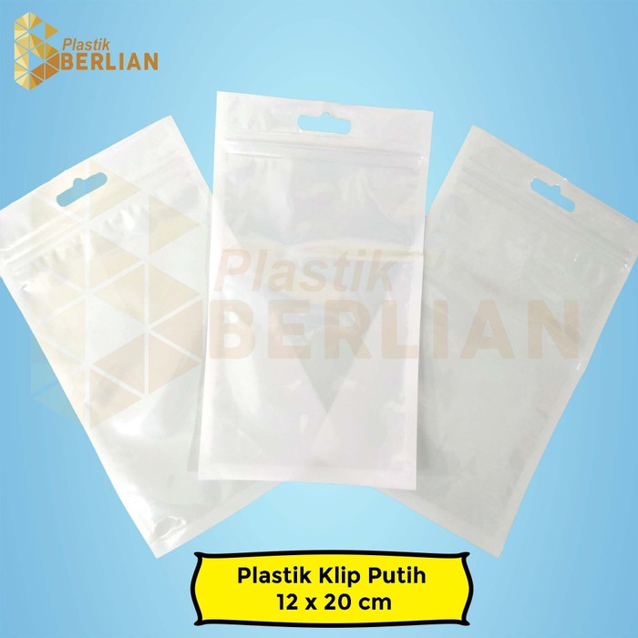 Jual 12 X 20 cm Plastik Klip putih / Plastik ZIPLOCK (100 lbr) | Shopee ...