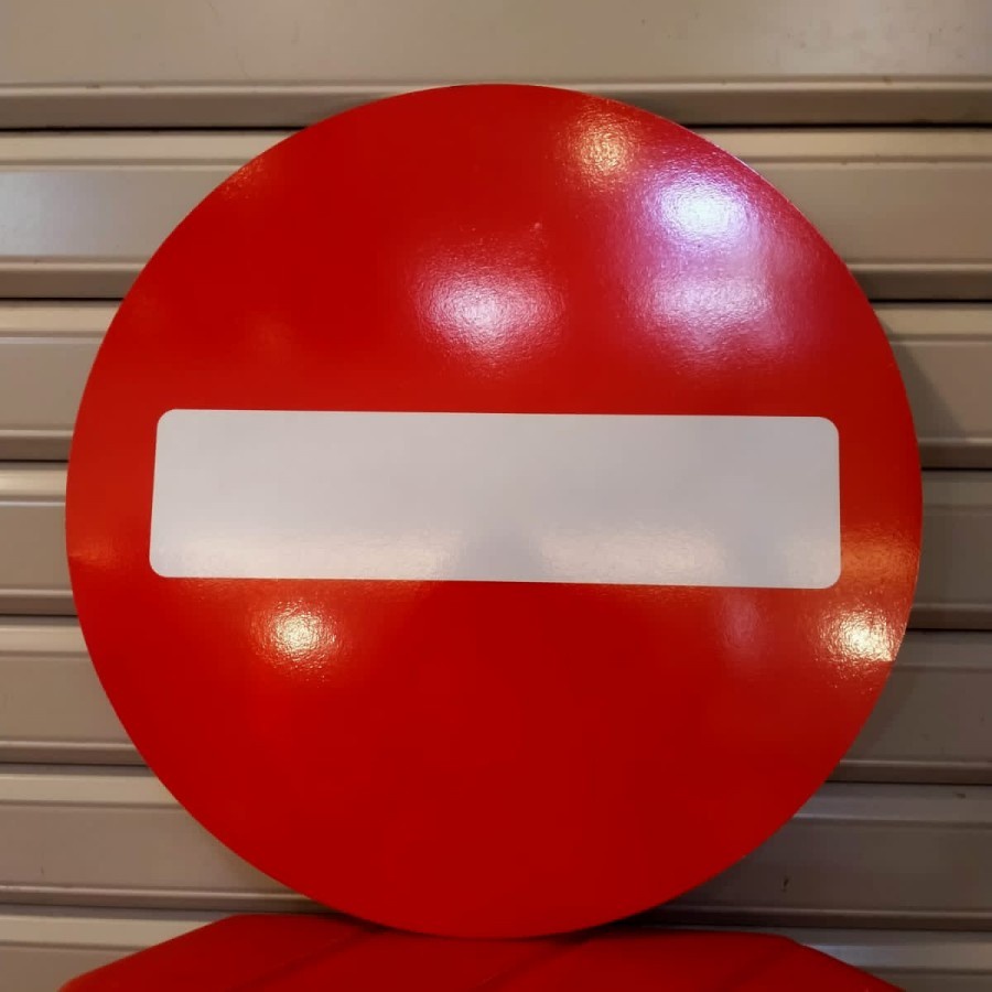 Jual sign plat PERBODEN / VERBODEN / rambu dilarang masuk bulat ...