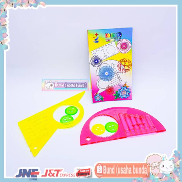 Jual BUN - PG006 PENGGARIS MINI SPIROGRAPH / SPIROGRAF STENSIL ...