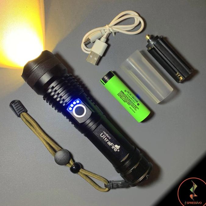 Jual Senter Led Xhp 50 Ultrafire Compact Baterai 18650 26650 Sinar ...