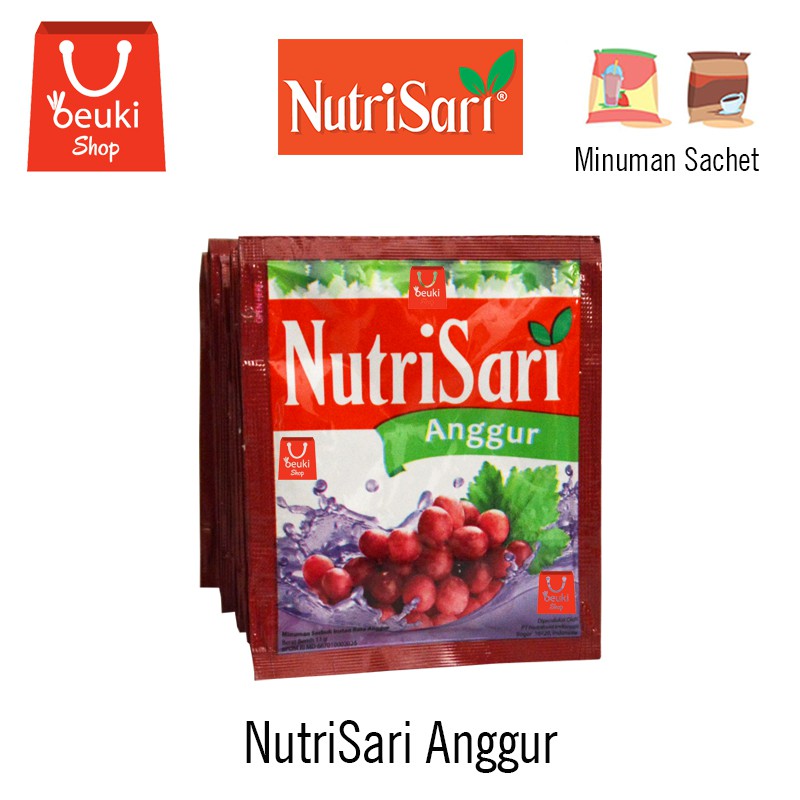 Jual NutriSari Anggur Minuman Serbuk Rasa Buah Anggur Yang Menyegarkan ...