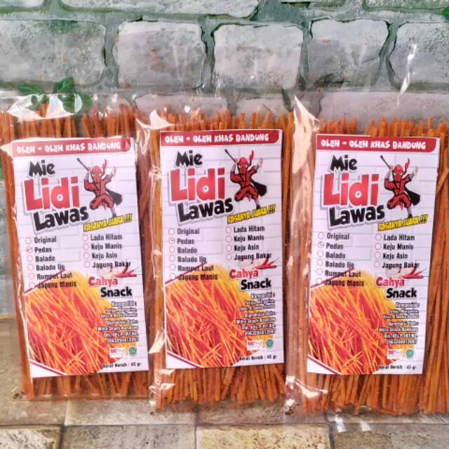 Jual Mie lidi lawas rasa pedas berat 45gr. Gurih pedas nya juaraa gaiss ...