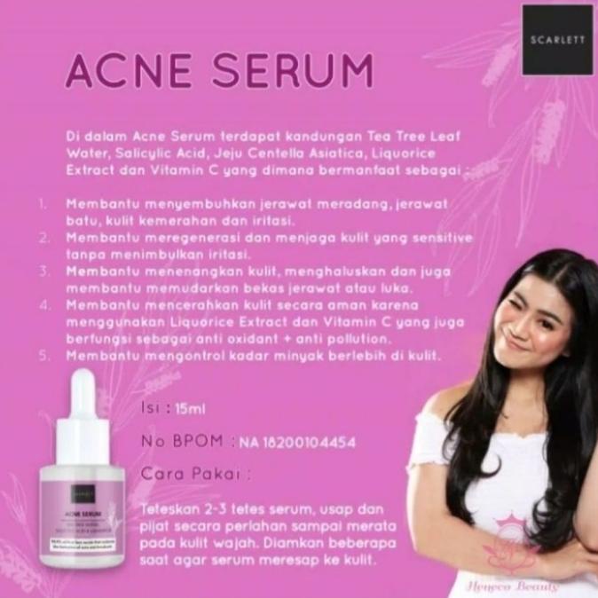 Jual Scarlett Whitening ACNE SERUM / Serum Acne Scarlet Original ...
