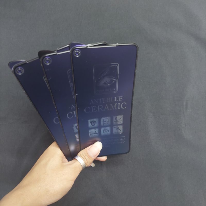 Jual Tempered glass keramik blue matte infinite note 10 pro | Shopee ...