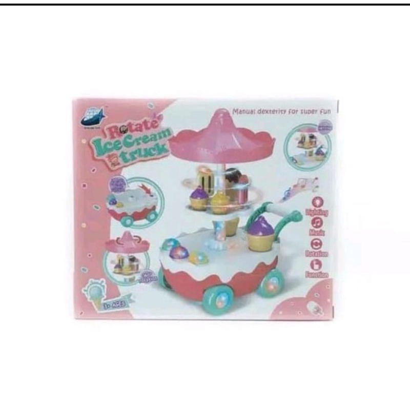 Jual ROTATE ICE CREAM TRUCK CART GEROBAK TRUK ES KRIM MUSIK LAMPU MUSIC ...