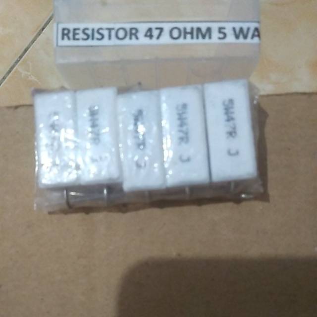 Jual RESISTOR KAPUR 47 ohm 5 WATT | Shopee Indonesia