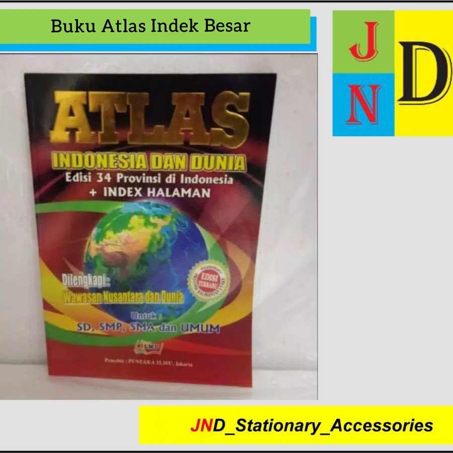 Jual Buku Atlas Indek Besar Lengkap Sedunia untuk SD - SMA | Shopee ...