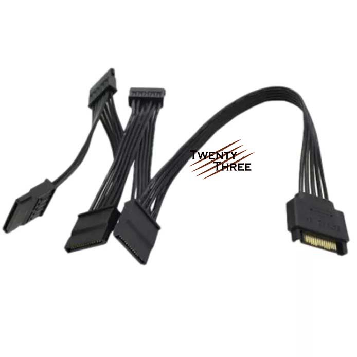Jual Kabel sata power 1 to 5 splitter cabang ssd hdd extension cable ...