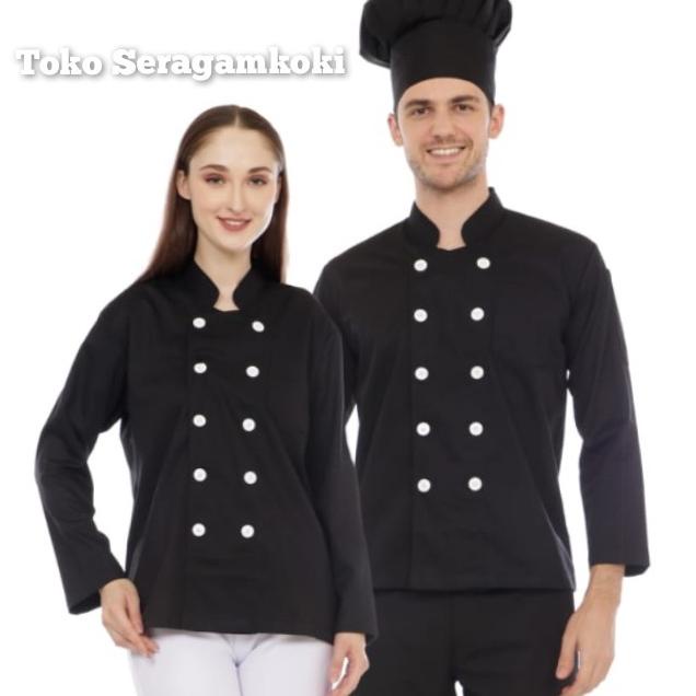 Jual Baju Chef Seragam Chef Lengan Panjang Biru | Shopee Indonesia
