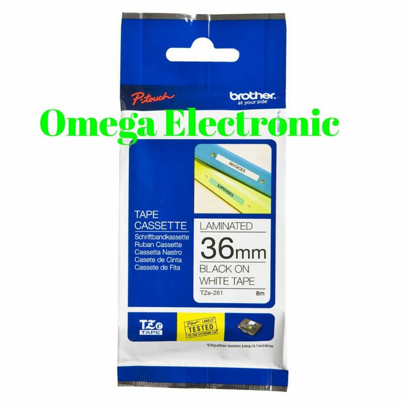 Jual Brother Label Tape TZe-261 - 36MM Black on White TZe 261 | Shopee ...