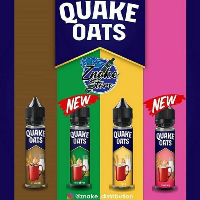 Jual Liquid Quake Oats Series 60ML 3&6MG by Znake berpita cukai ...