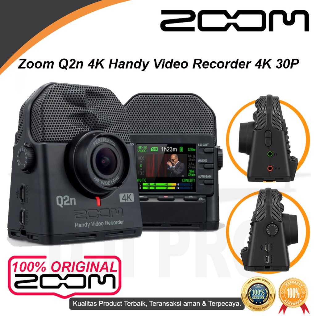 Jual Zoom Q2n 4K Handy Video Recorder 4K 30P Ultra HD Video Original | Shopee Indonesia