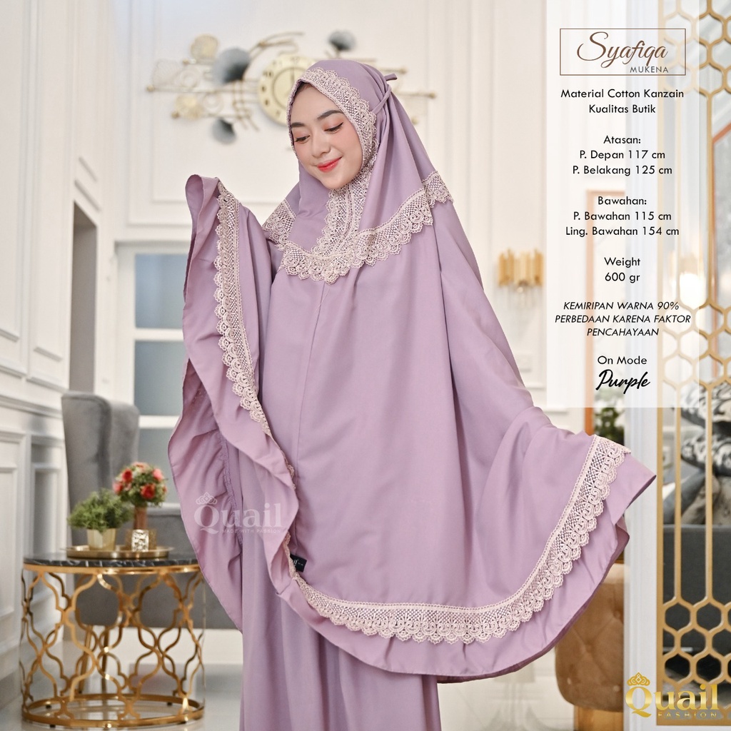 Jual SYAFIQA Mukena eksklusif Quail Hijab | Shopee Indonesia