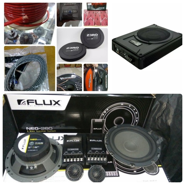 Jual Paket audio flux neo ft subwoofer domination kolong stealth cable | Shopee Indonesia