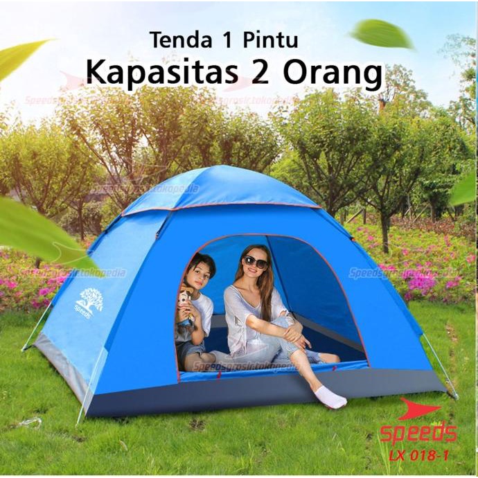 Jual Tenda Camping Buka Otomatis original speeds 2 Orang 018-1 BIRU ...