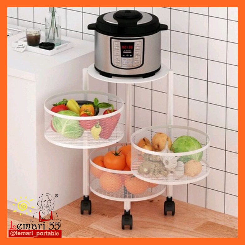 Jual Rak Putar Besi 3 Tingkat / Rotary Multilayer Organizer - Astro ...