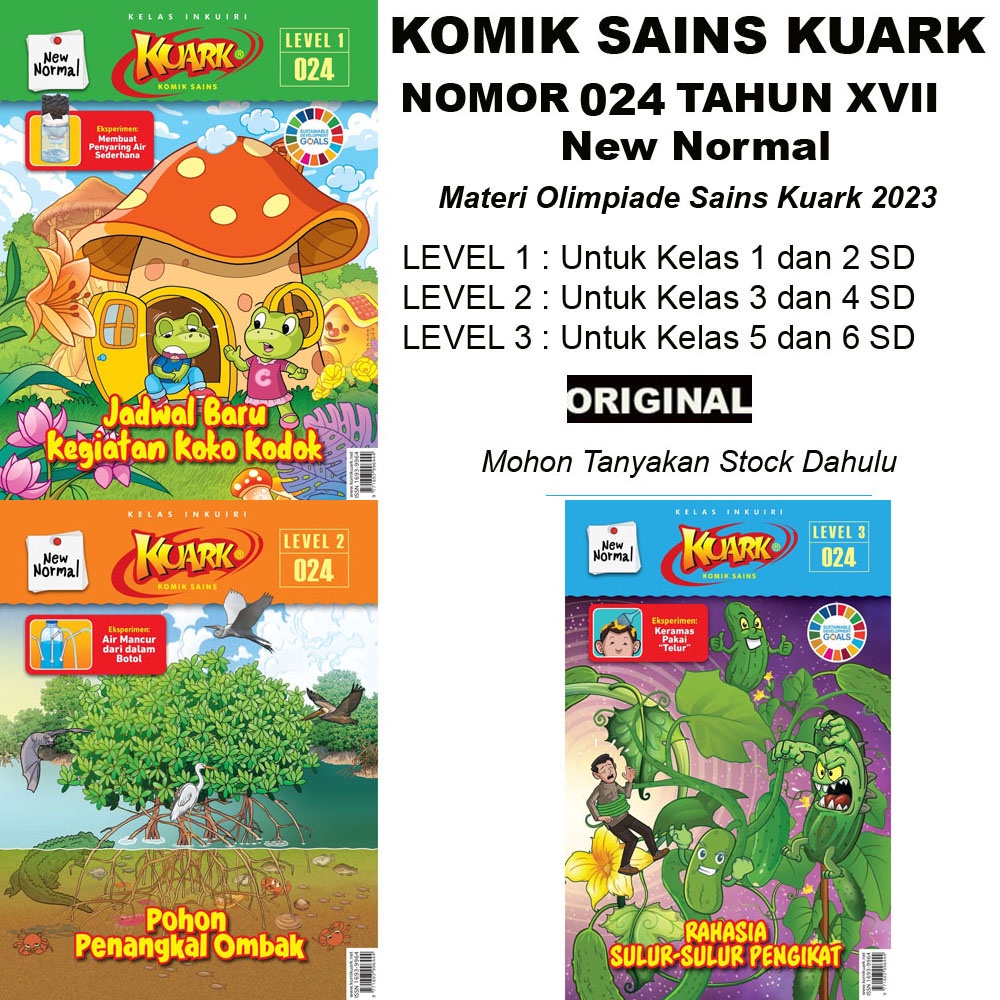 Jual Komik Sains Kuark Level Lengkap NOMOR 024 Tahun XVII - Materi OSK 2023 - New Normal ...