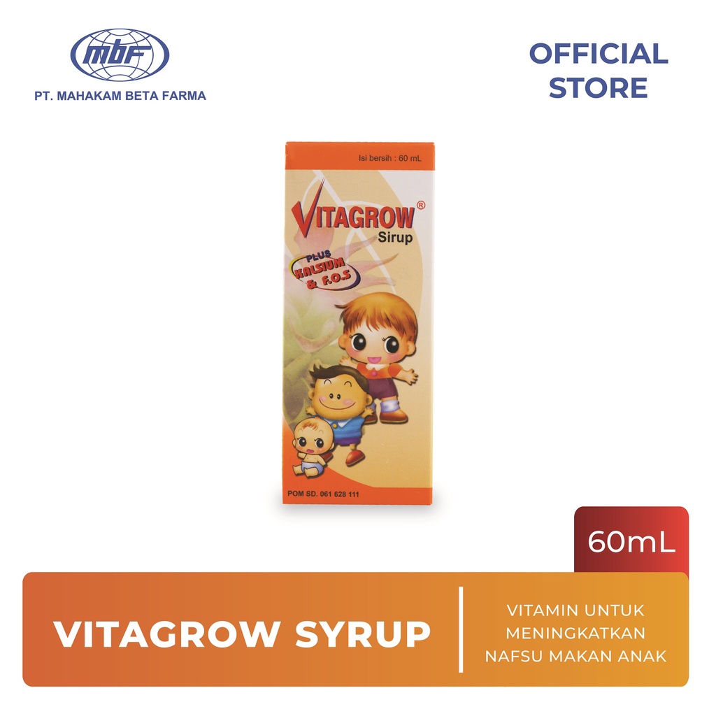 Jual VITAGROW 60ml - Suplemen Vitamin Sirup Penambah Nafsu Makan Anak ...