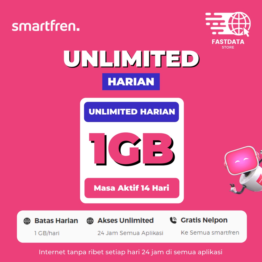 Jual PAKET DATA SMARTFREN UNLIMITED HARIAN, UNLIMITED NONSTOP & VOLUME BASED SUPER MURAH PROSES ...