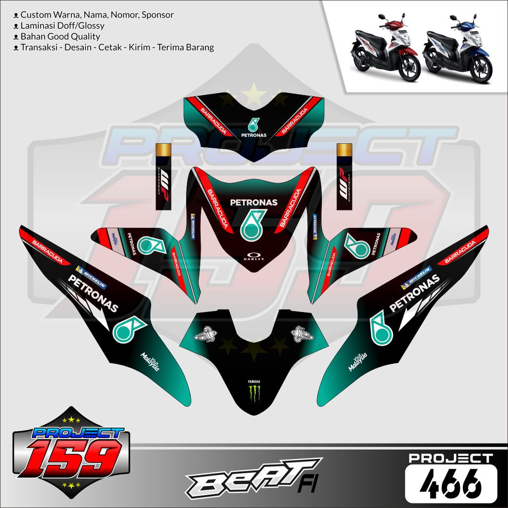 Jual Stiker Motor Beat FI 2014 - P-466 Petronas Livery | Shopee Indonesia