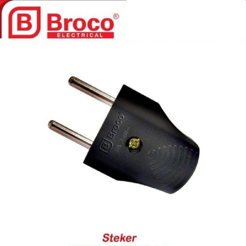Jual COLOKAN STEKER GEPENG BROCO 344L 344 L HITAM | Shopee Indonesia