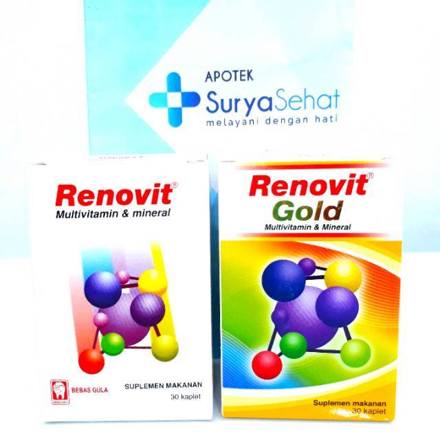 Jual Renovit / Renovit Gold Botol isi 30 kaplet | Shopee Indonesia