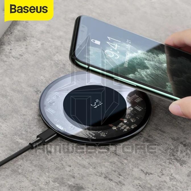 Jual Baseus Simple Wireless Charger 15W Pad Fast Charging Samsung ...