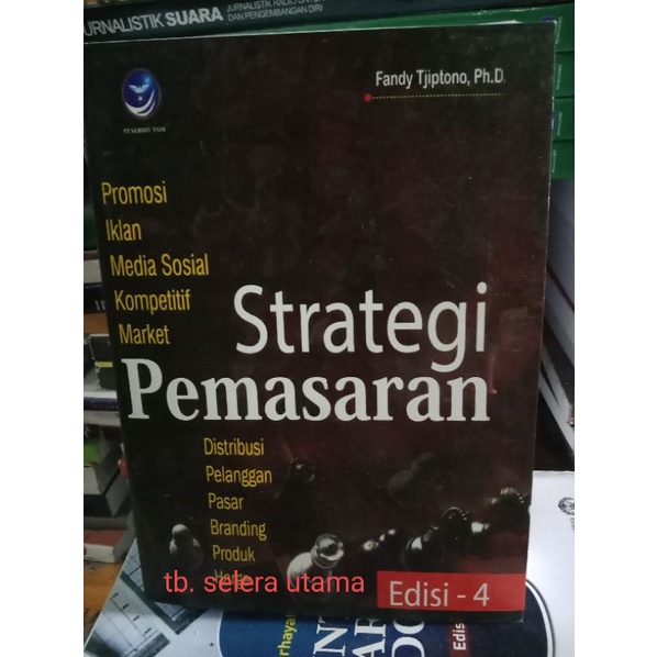 Jual Strategi pemasaran Edisi 4 by Fandy Tjiptono | Shopee Indonesia