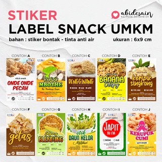 Jual STIKER - LABEL SNACK UMKM | Shopee Indonesia