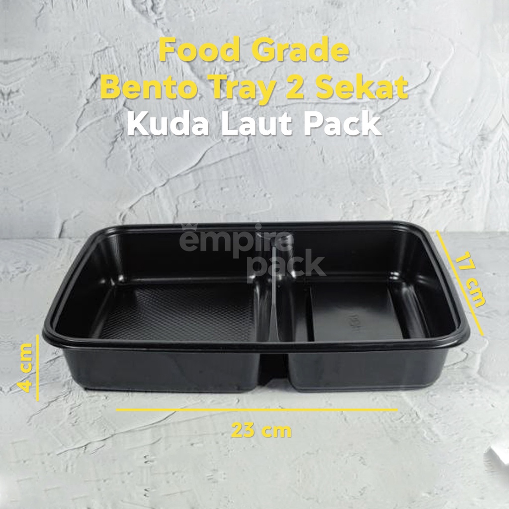Jual Bento Sekat 2 Nasi Box Mika Katering Kemasan Plastik | Shopee ...