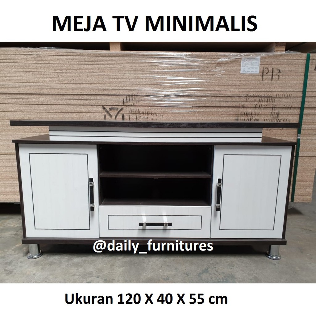 Jual Meja Buffet TV Minimalis Putih 1205 / TV Cabinet Minimalis 120cm ...