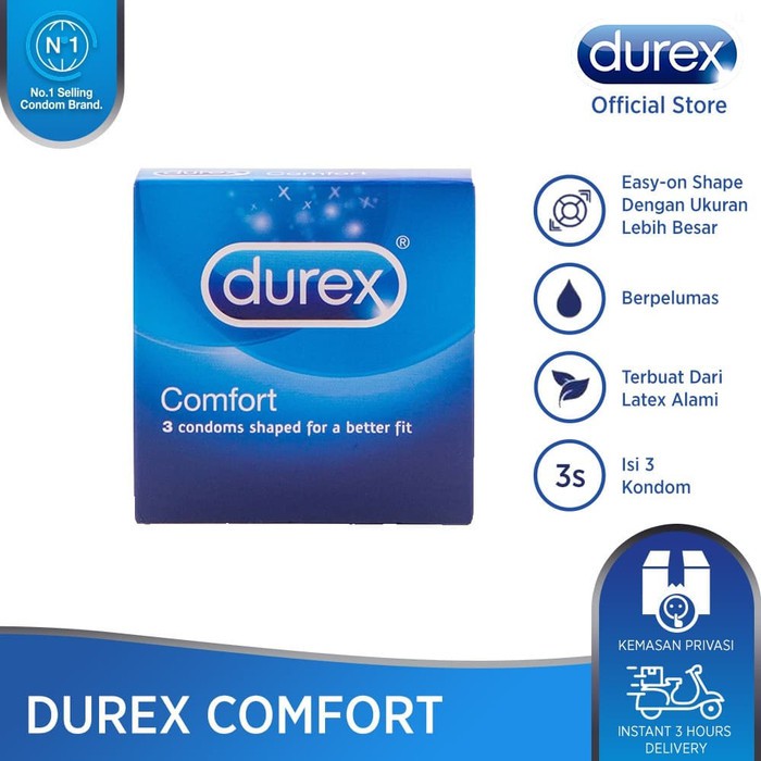 Jual DUREX COMFORT ISI 3 (BIRU / BIRU TUA) | Shopee Indonesia