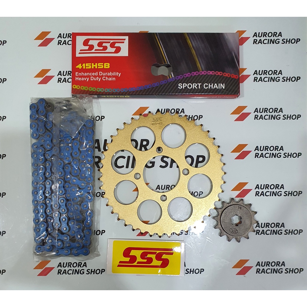 Jual GEAR SET SSS TITANIUM GOLD SATRIA 120 R / HIU / LUMBA & RANTAI SSS ...