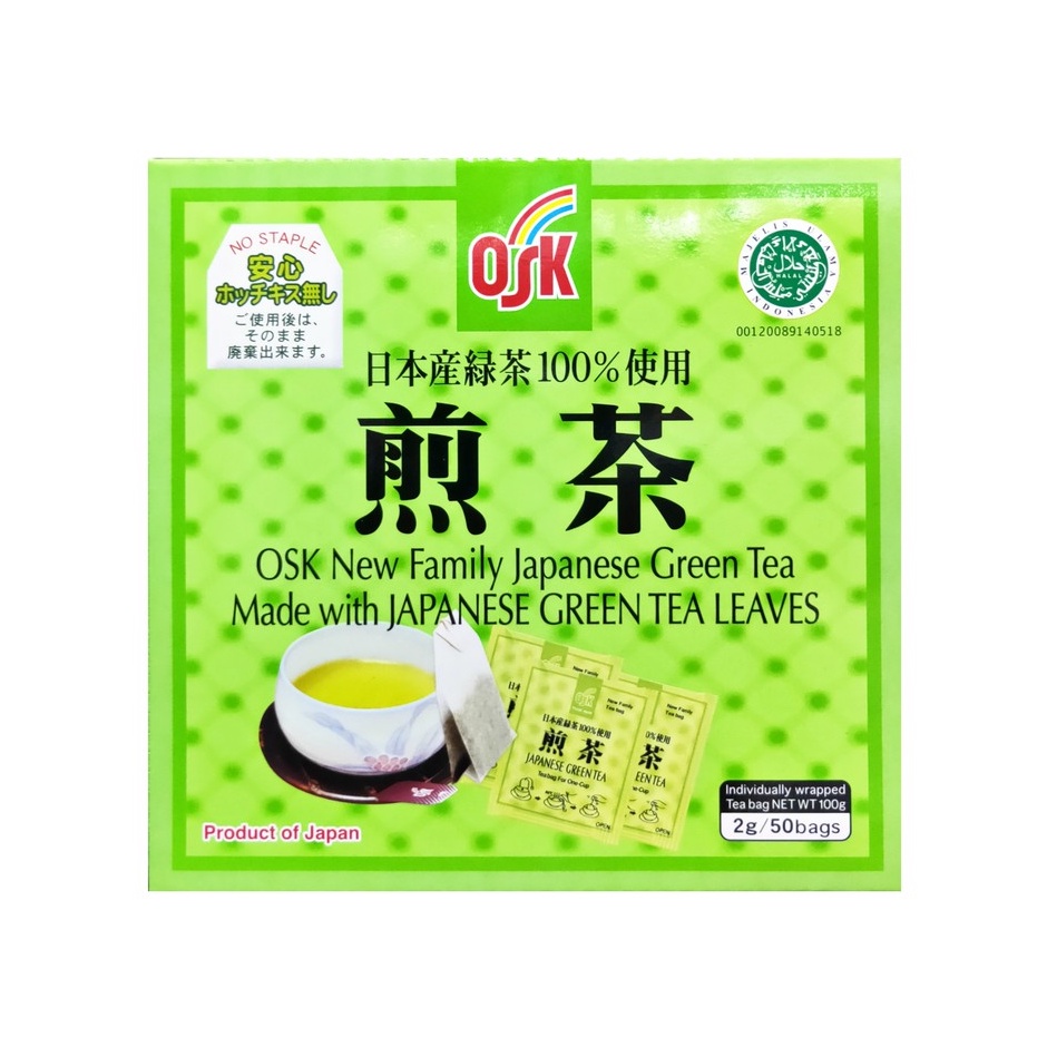 Jual Teh Hijau Green Tea Jepang / OSK Japanese Green Tea 50 Sachet | Shopee Indonesia